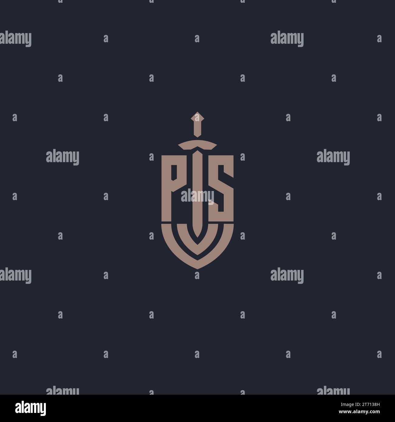 PS logo monogram with sword and shield style design template vector Stock Vector Image & Art - Alamy
