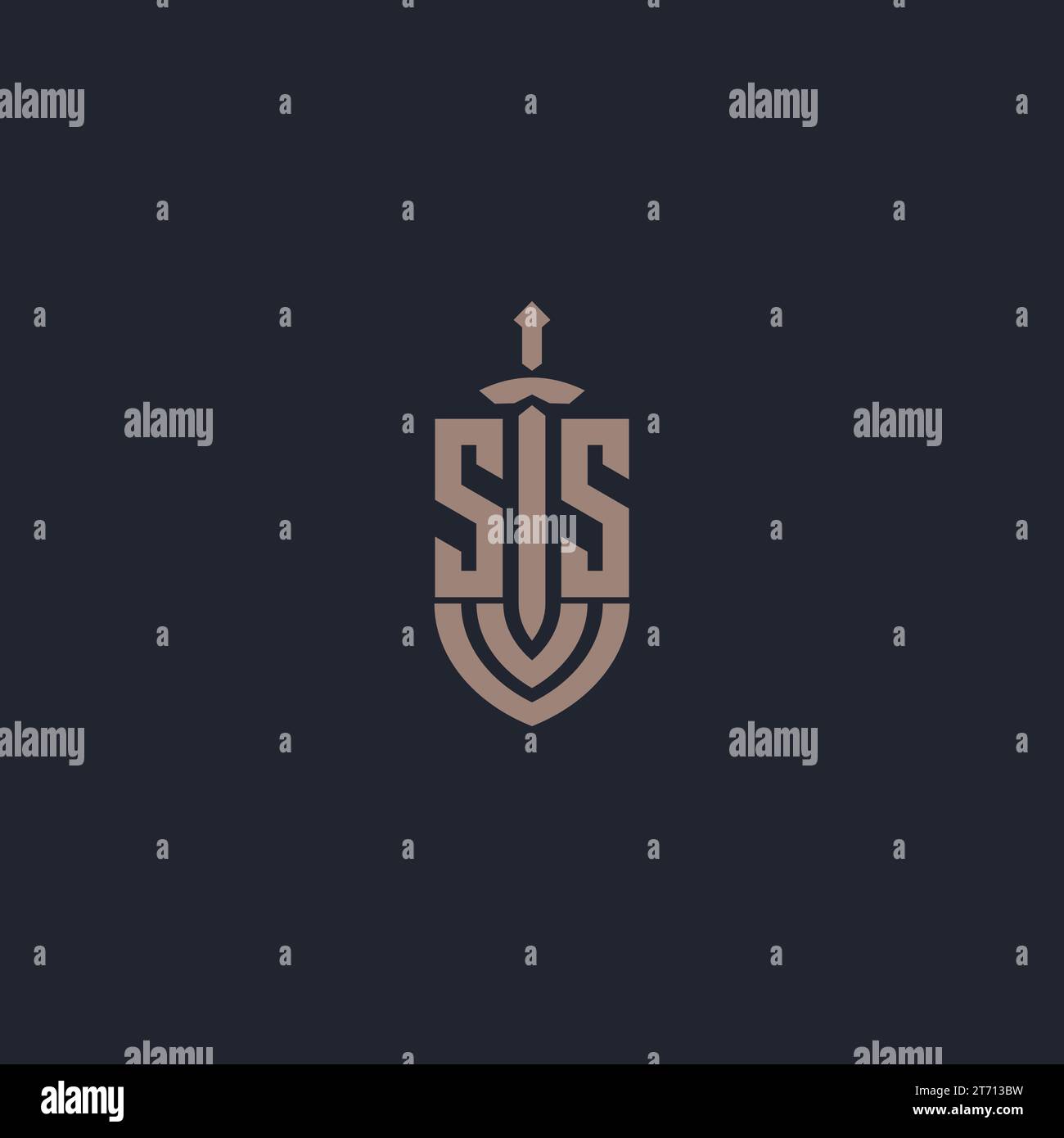 SS logo monogram with sword and shield style design template vector Stock Vector Image & Art - Alamy