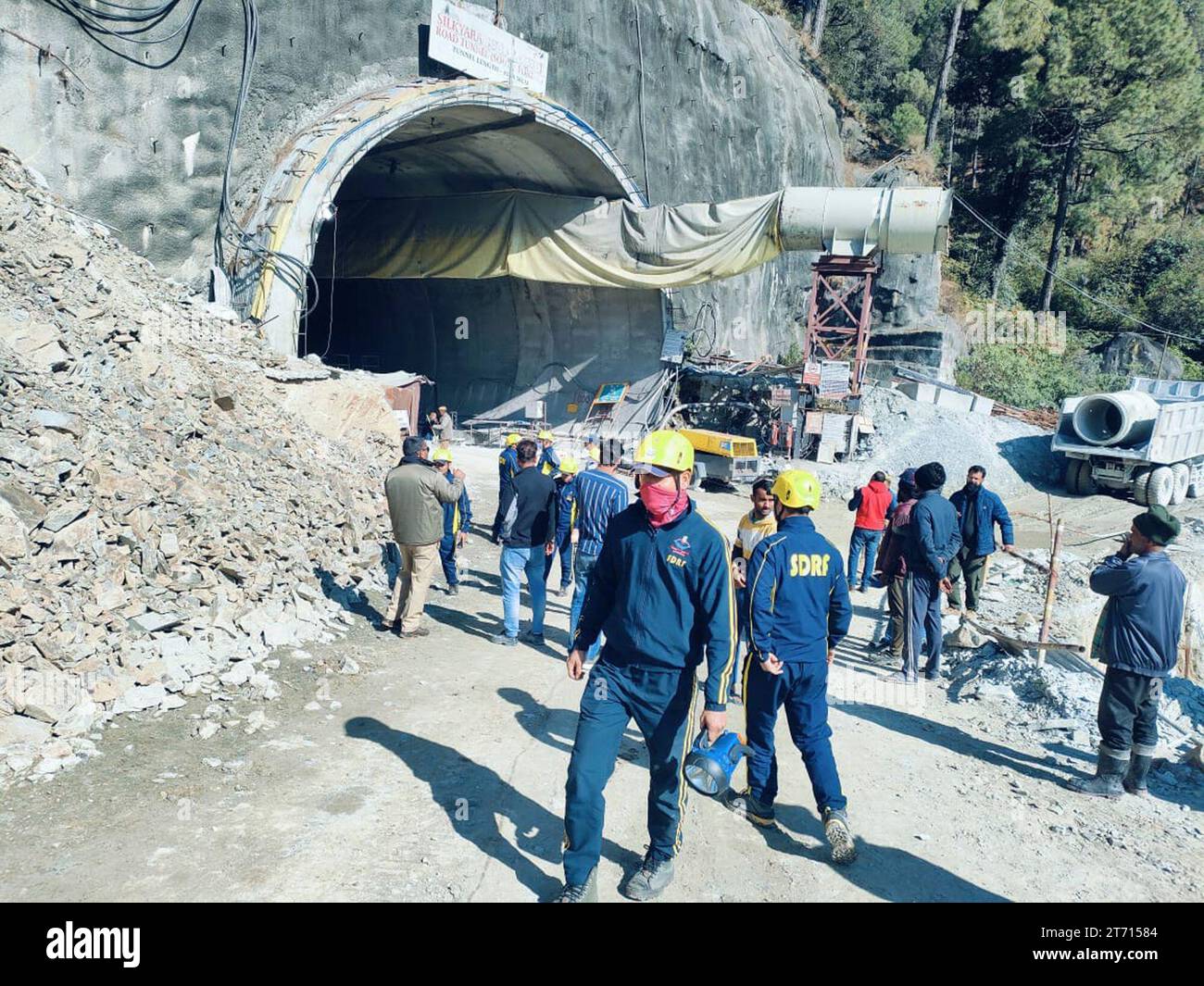 This photo provided by Uttarakhand State Disaster Response Force (SDRF ...