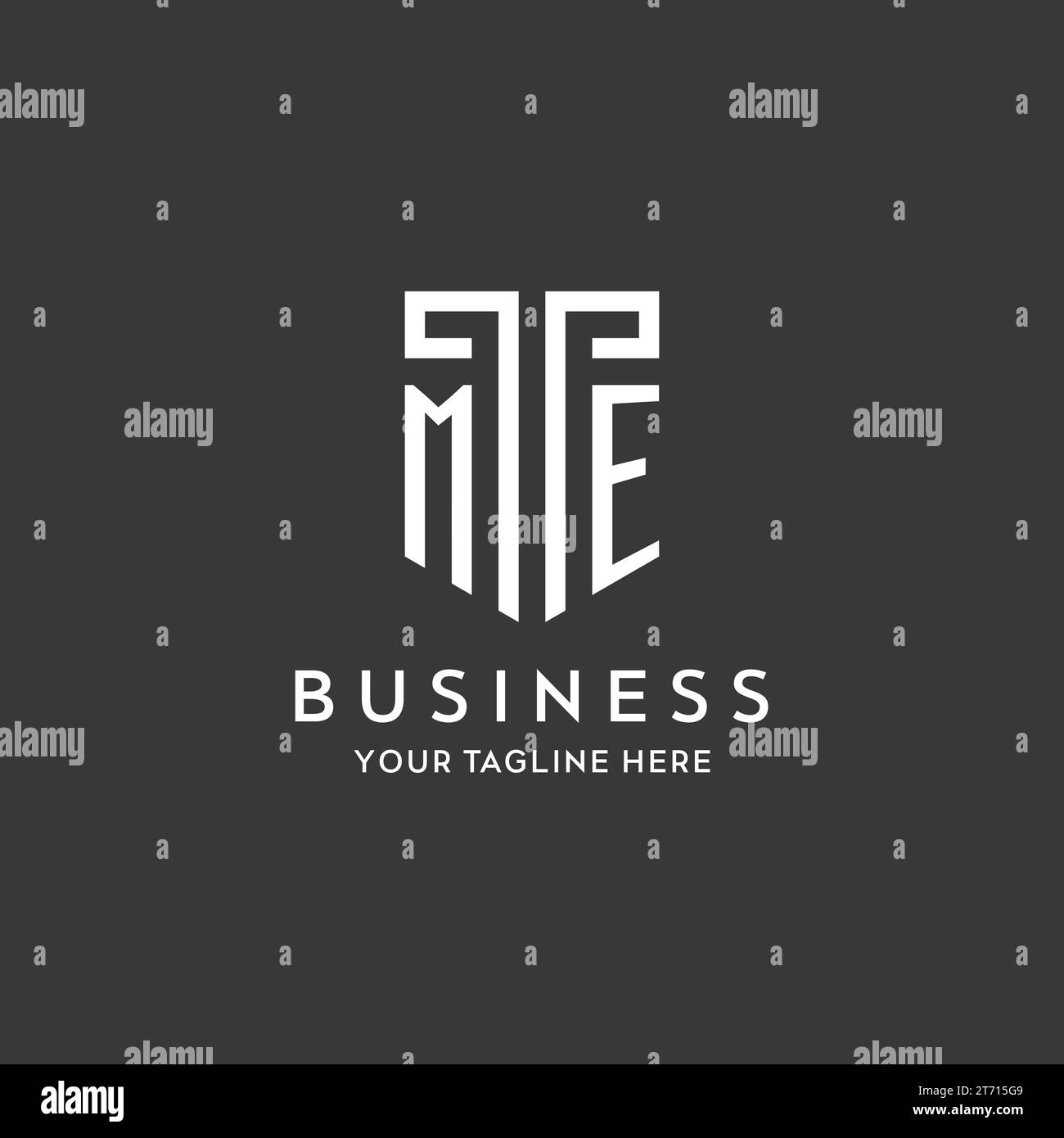 Monogram initial name shield Stock Vector Images - Alamy