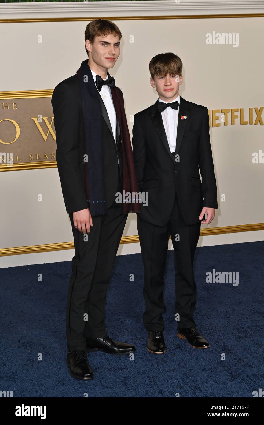 LOS ANGELES, CA. November 12, 2023: Rufus Kampa & Fflyn Edwards at the ...