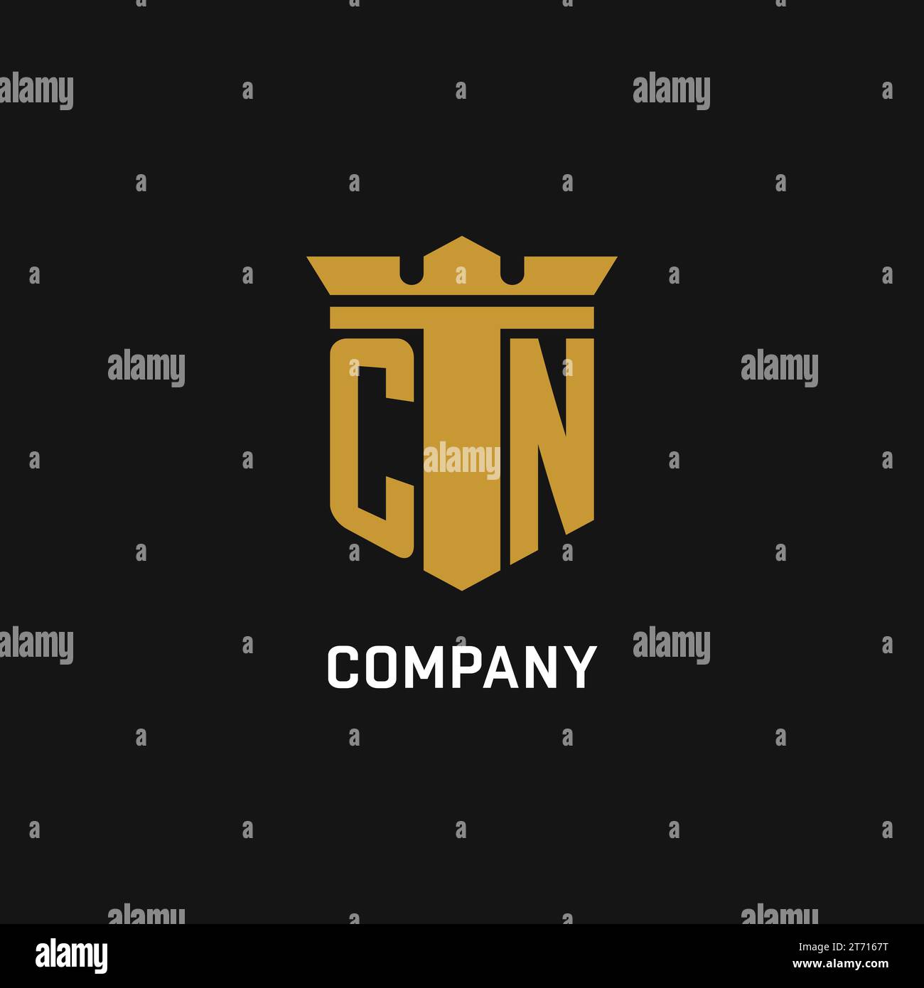 CN initial logo with shield and crown style design ideas Stock Vector Image & Art - Alamy