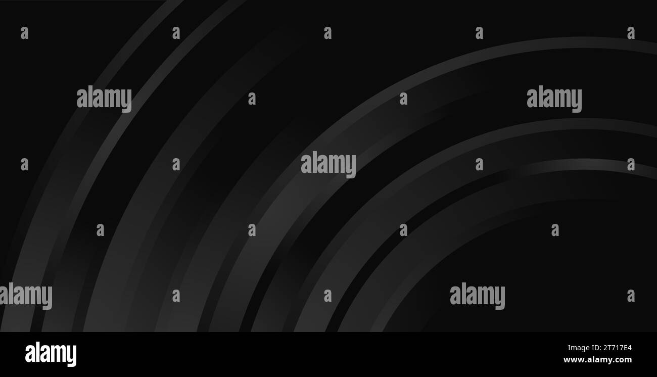 Black round stripes abstract technology geometric background. Vector design Stock Vector Image ...