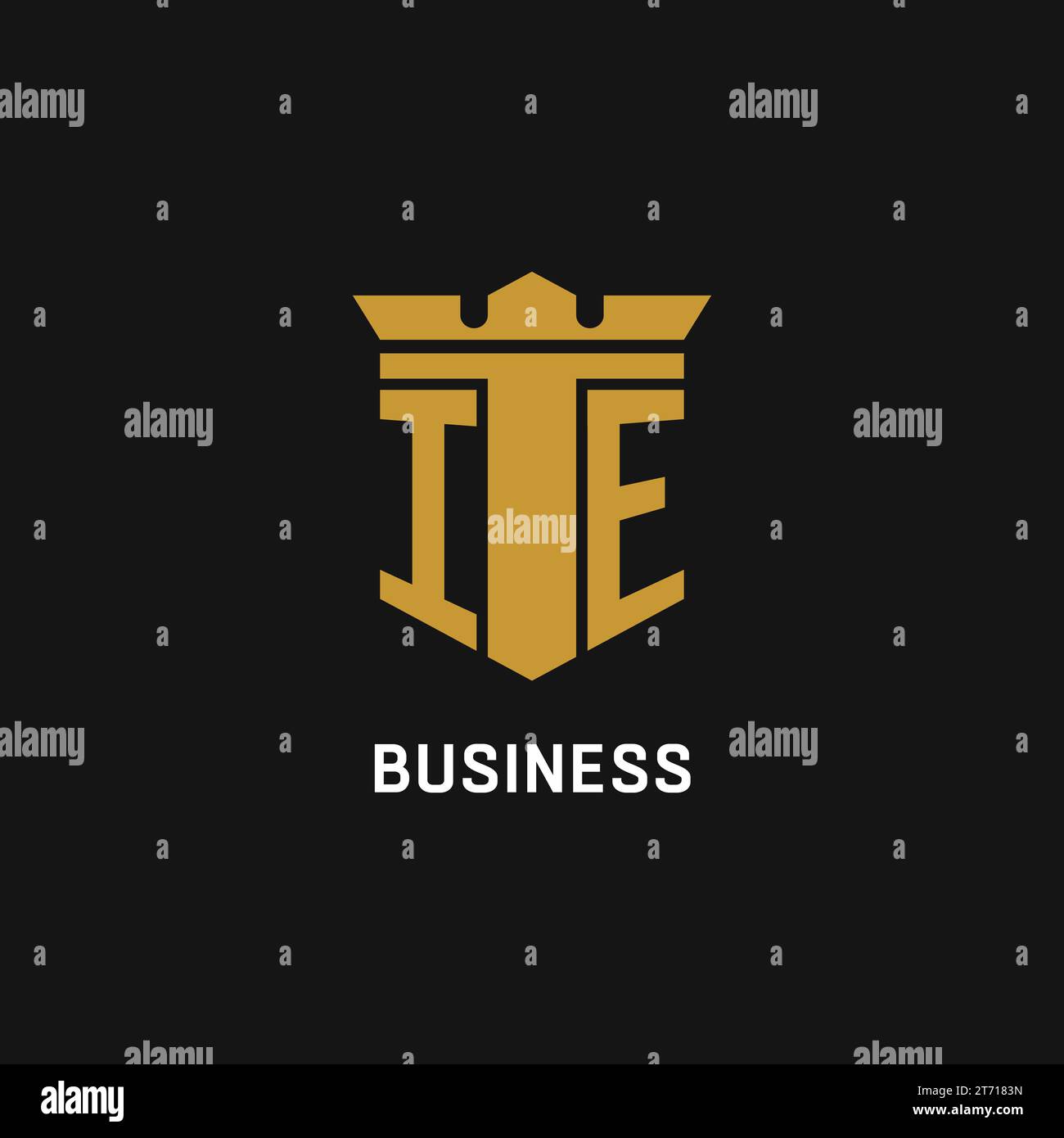 IE initial logo with shield and crown style design ideas Stock Vector Image & Art - Alamy