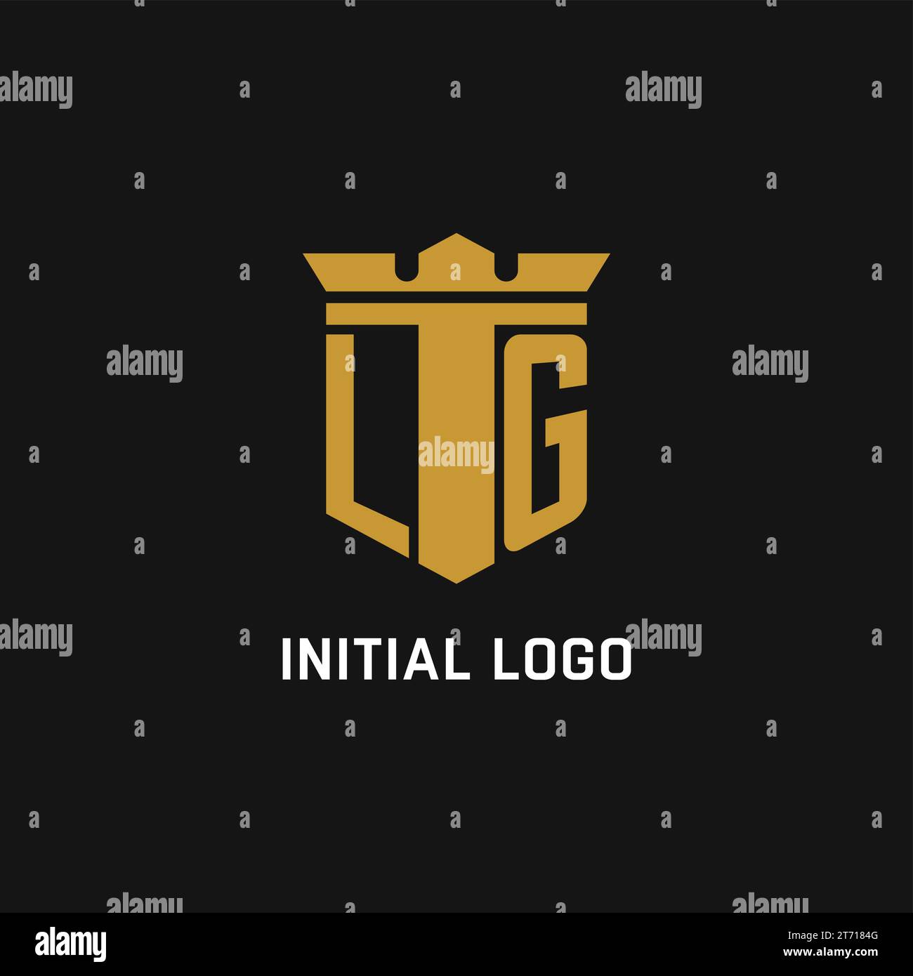 LG initial logo with shield and crown style design ideas Stock Vector Image & Art - Alamy