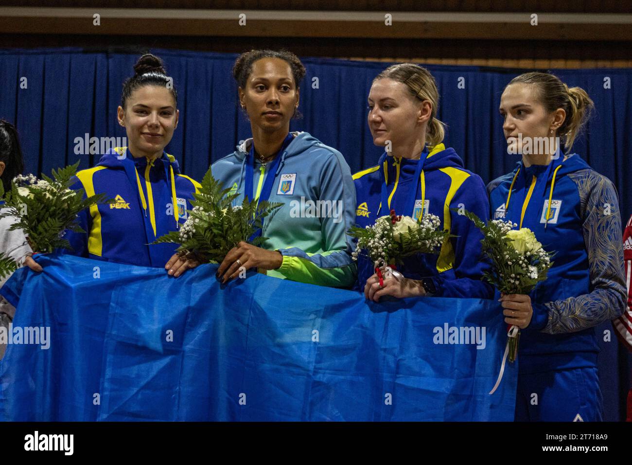 Team Ukraine (Ukr) during World Cup - Women's Epee - 43Â° Trofeo Carroccio, Sword match in ...