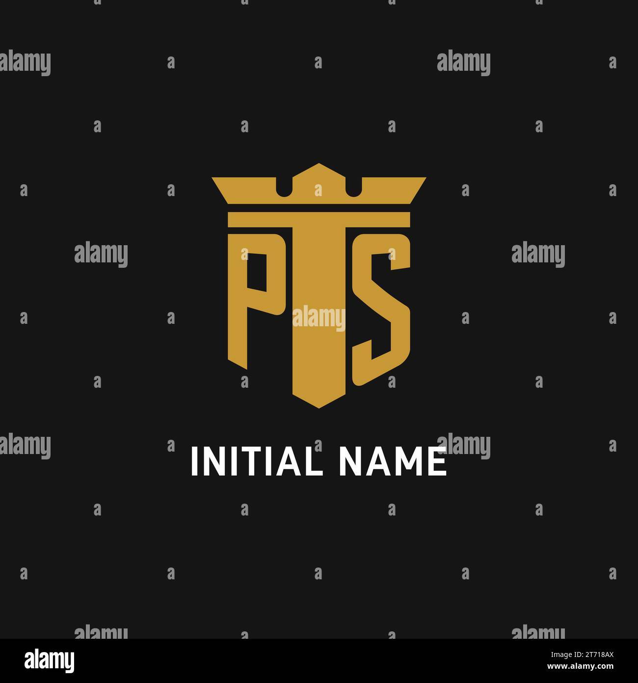 PS initial logo with shield and crown style design ideas Stock Vector Image & Art - Alamy