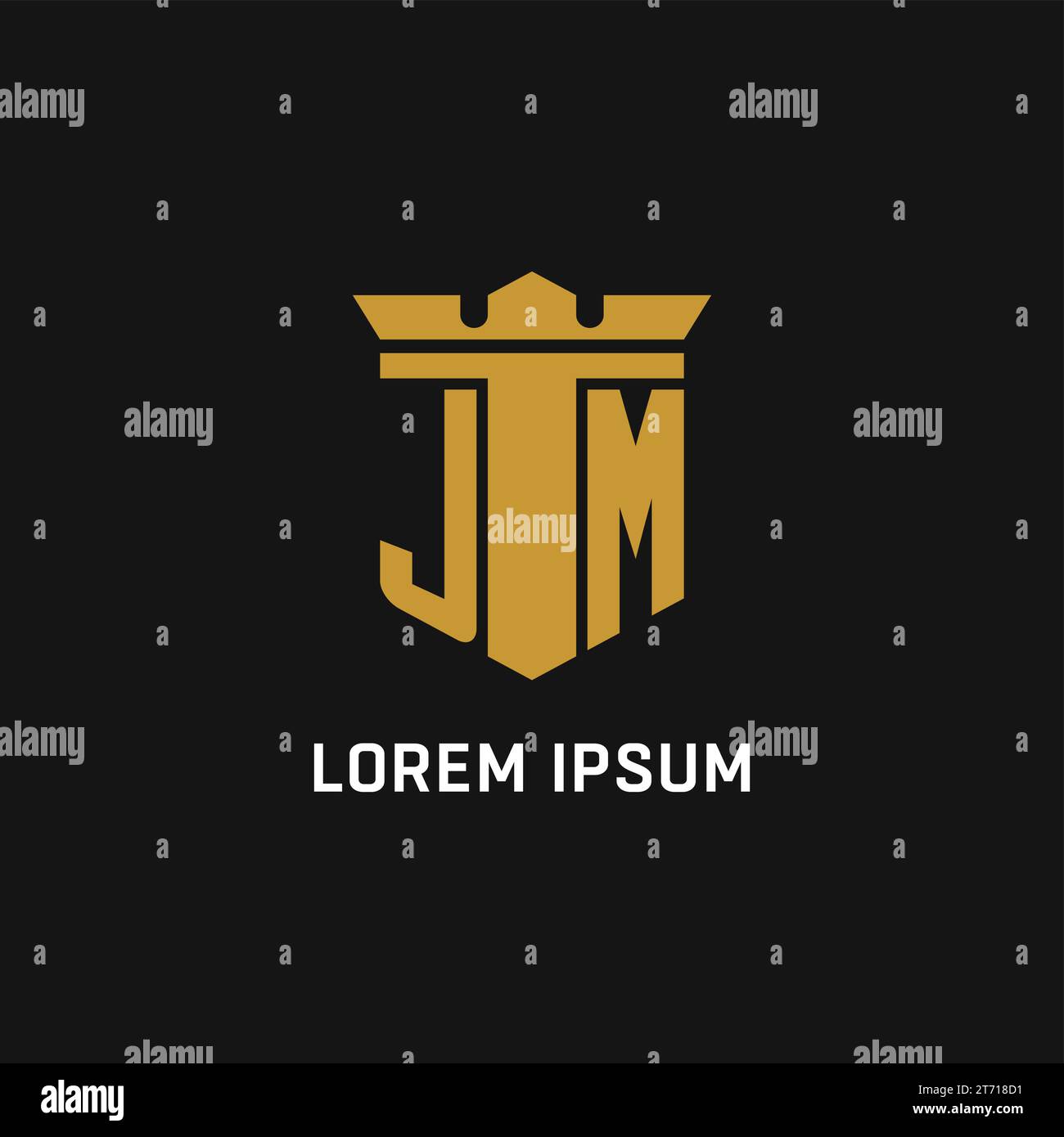 JM initial logo with shield and crown style design ideas Stock Vector Image & Art - Alamy
