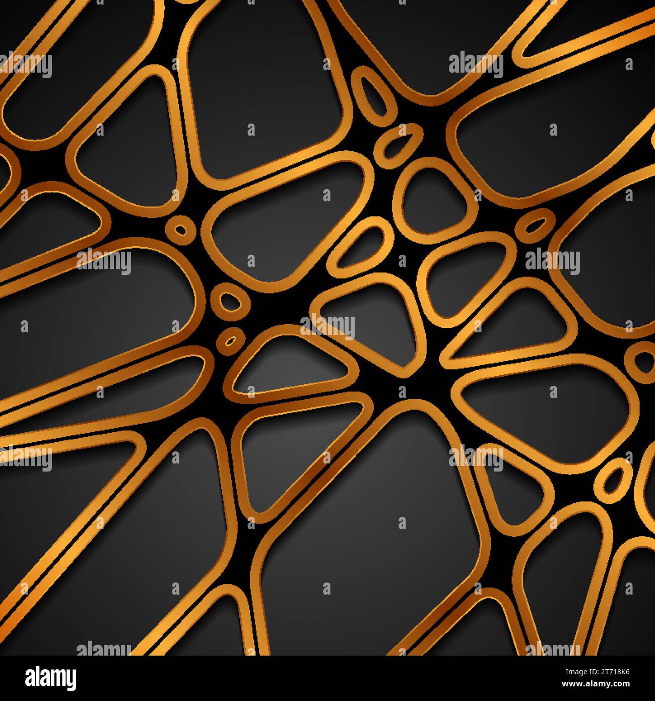 Luxury golden grid pattern abstract tech background. Vector geometric ...