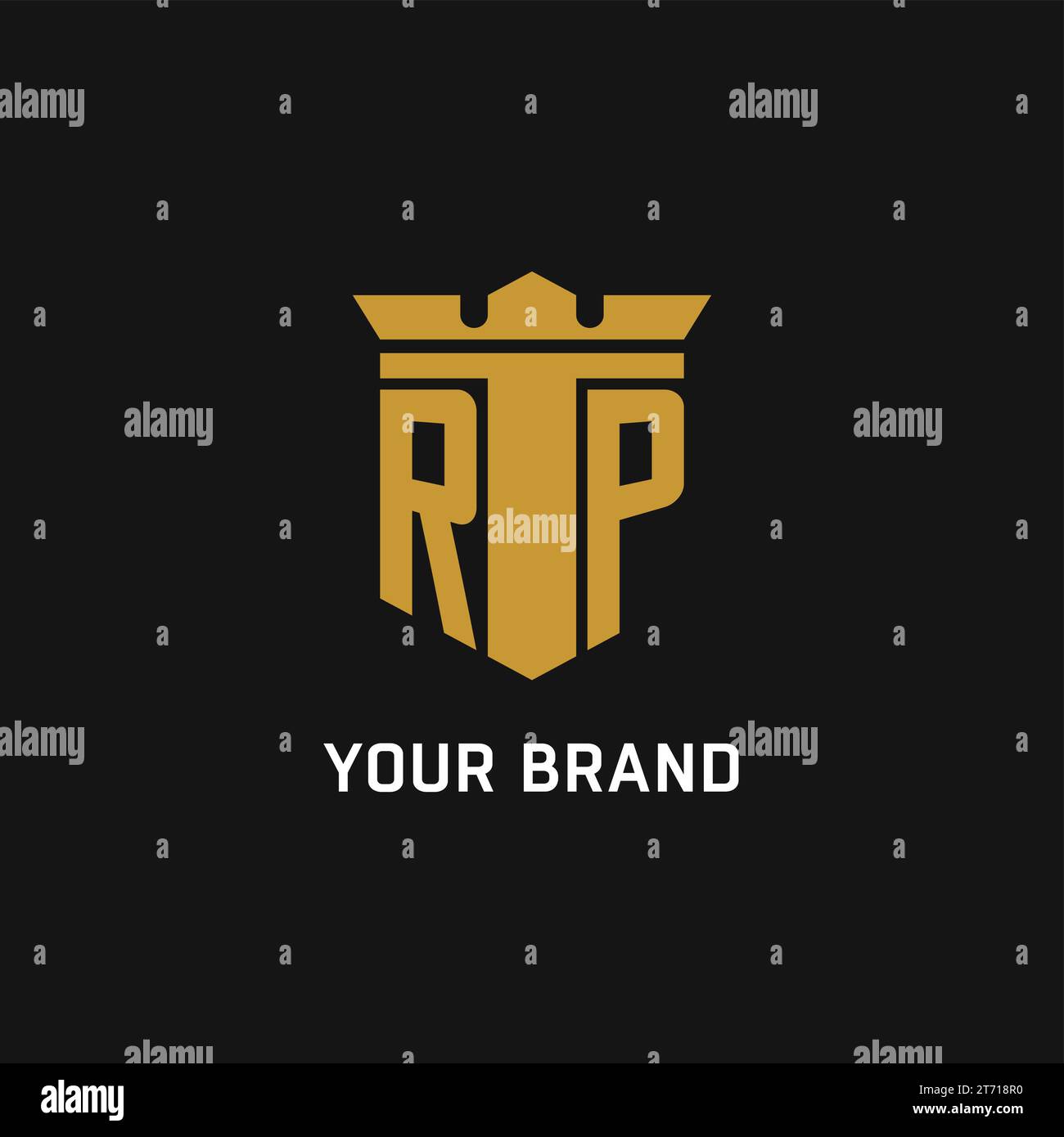 RP initial logo with shield and crown style design ideas Stock Vector Image & Art - Alamy
