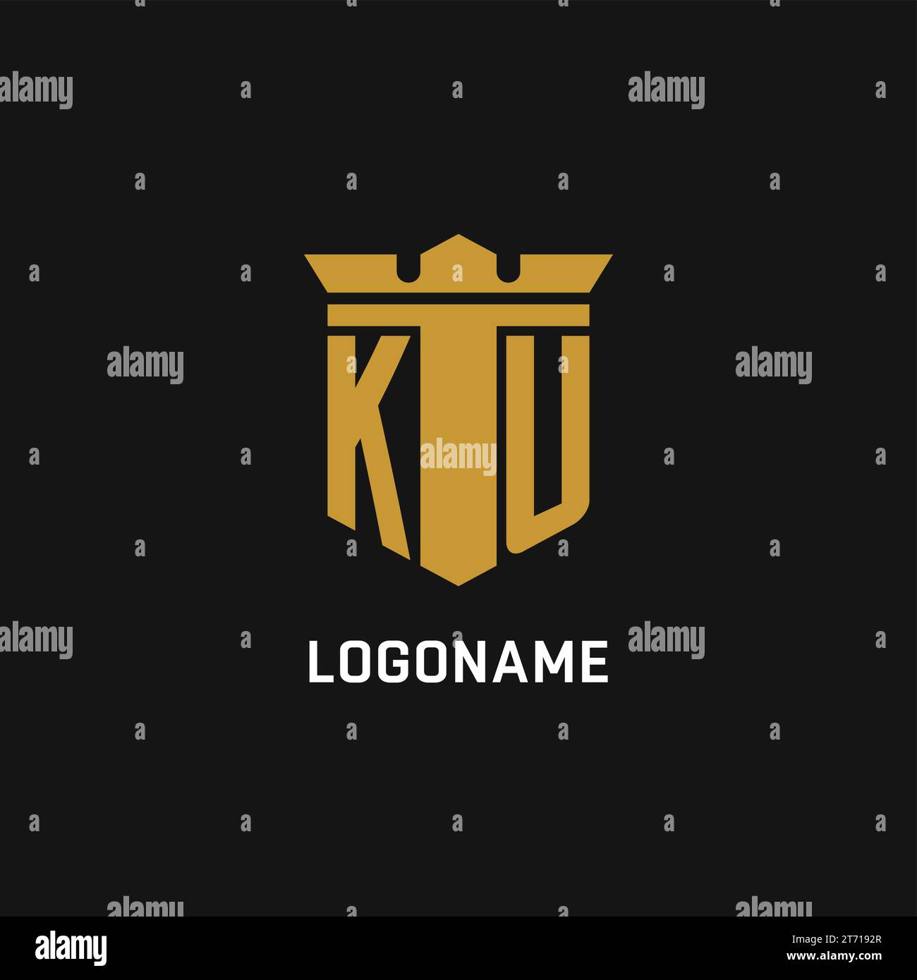 KU initial logo with shield and crown style design ideas Stock Vector Image & Art - Alamy