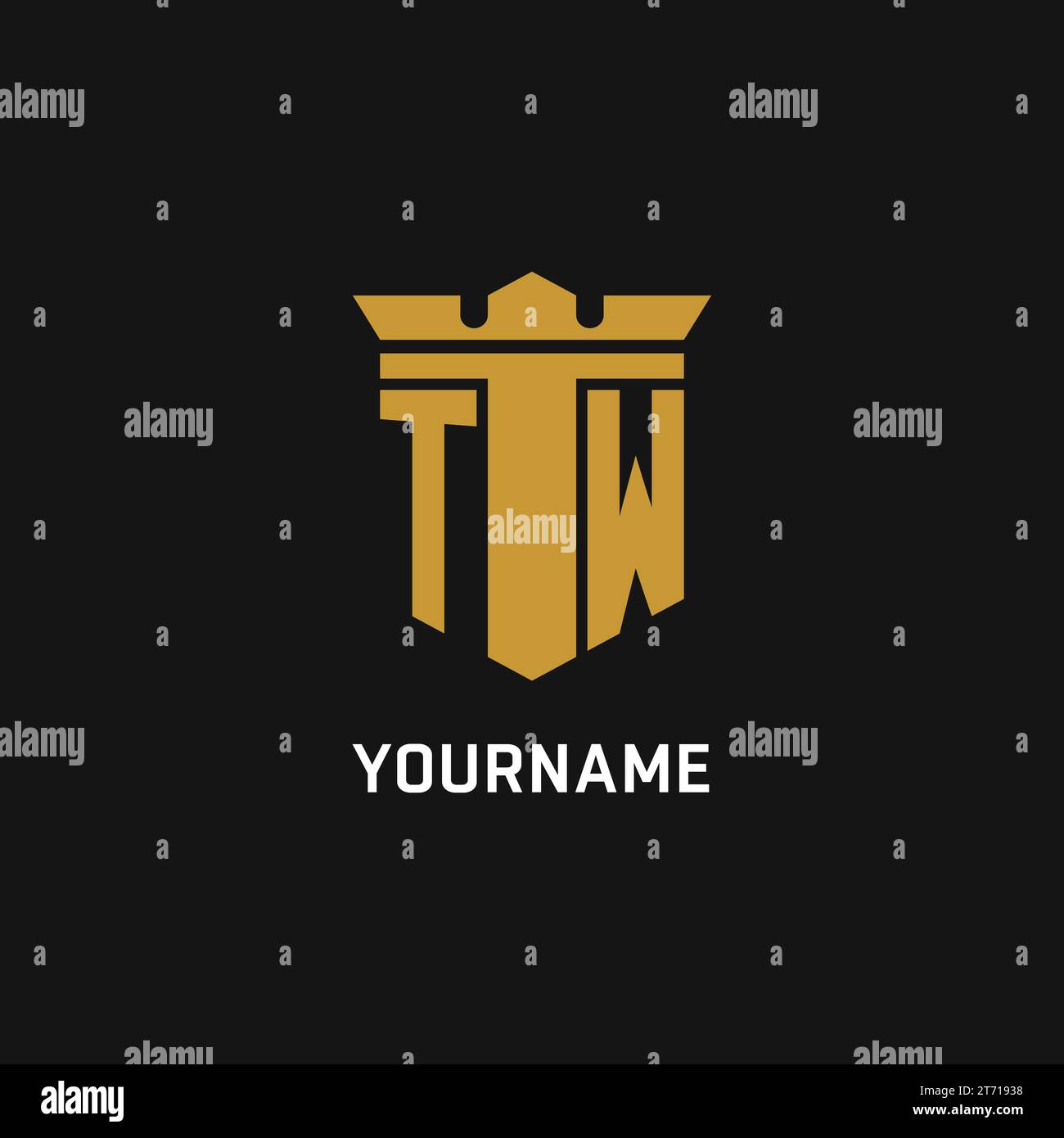 TW initial logo with shield and crown style design ideas Stock Vector Image & Art - Alamy