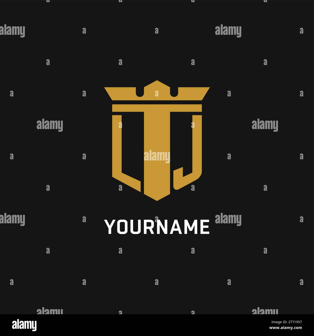 LJ initial logo with shield and crown style design ideas Stock Vector Image & Art - Alamy