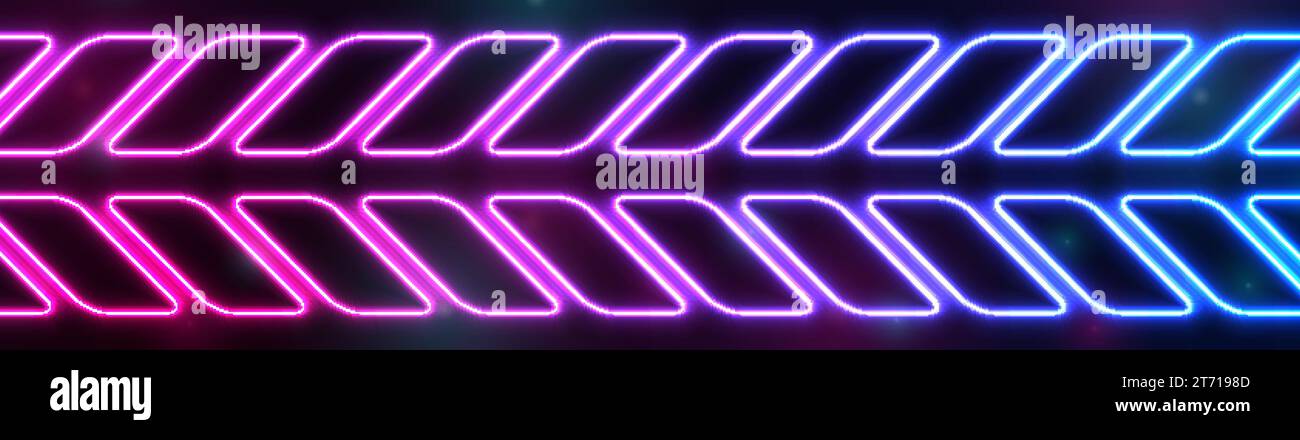 Bright blue purple abstract neon arrows tech banner design. Futuristic ...