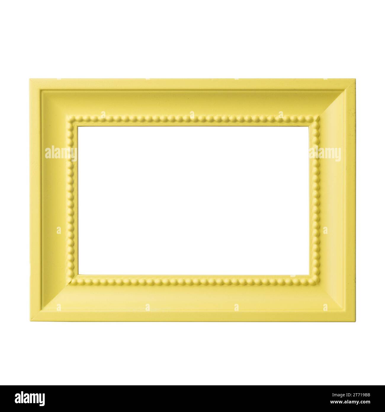 Yellow blank picture frame, realistic horizontal picture frame. Empty ...