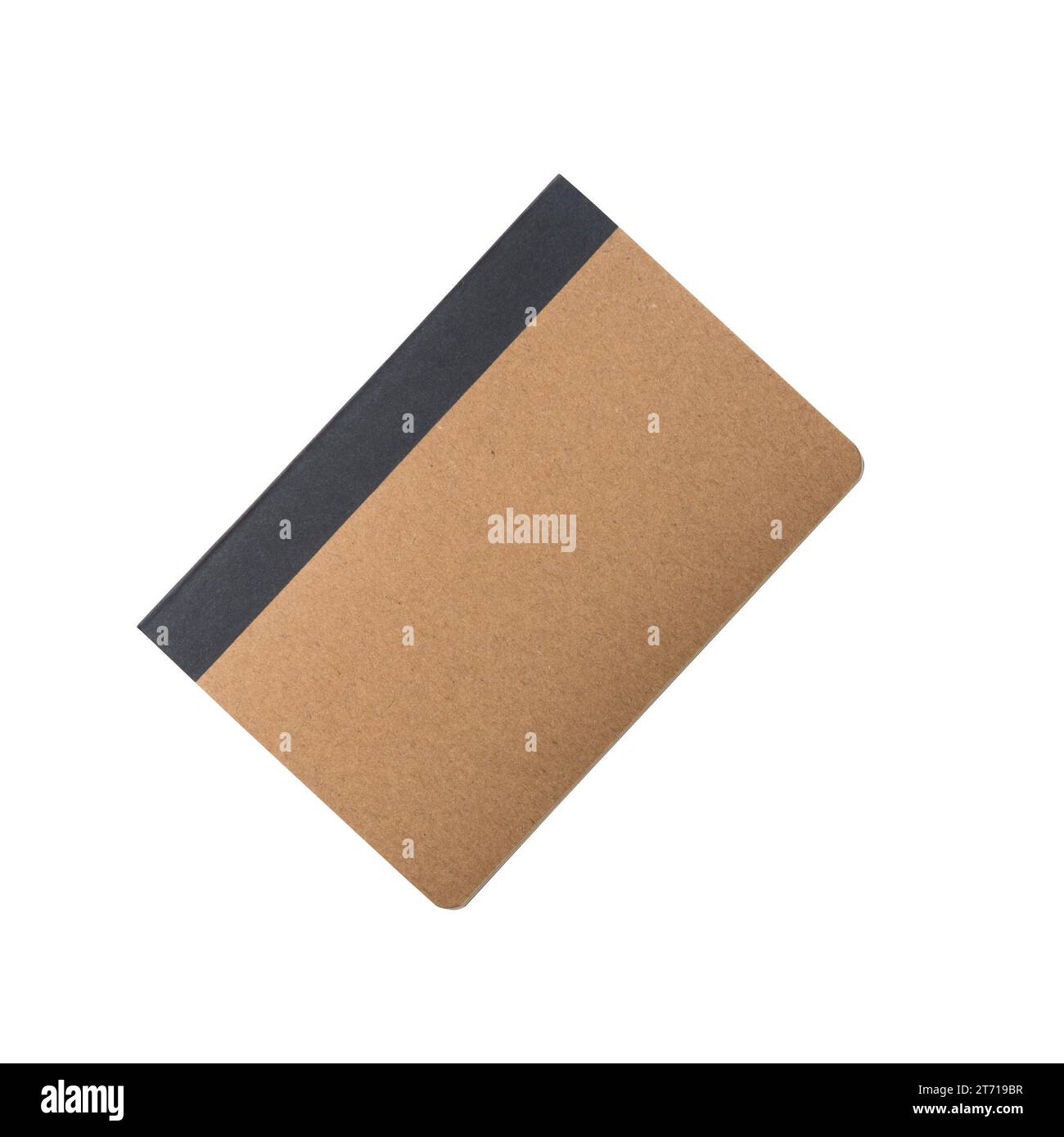 Closed brown paper notebook. Realistic, photography, isolated on white ...