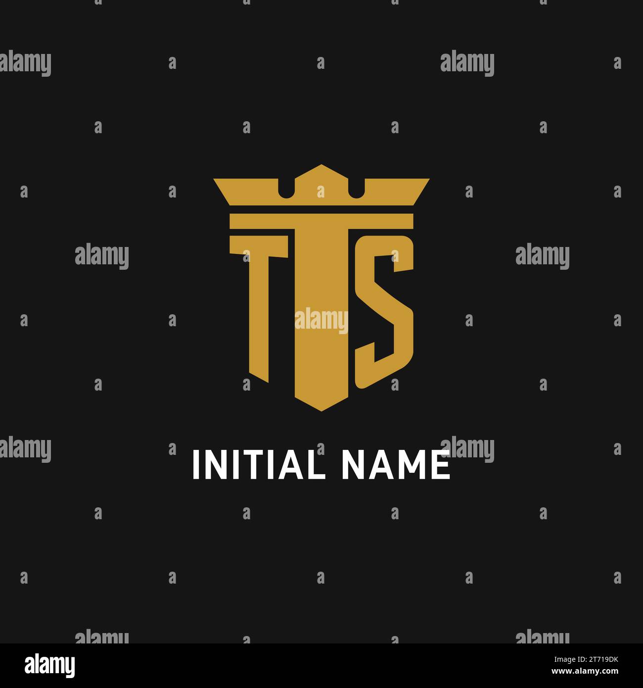 TS initial logo with shield and crown style design ideas Stock Vector Image & Art - Alamy