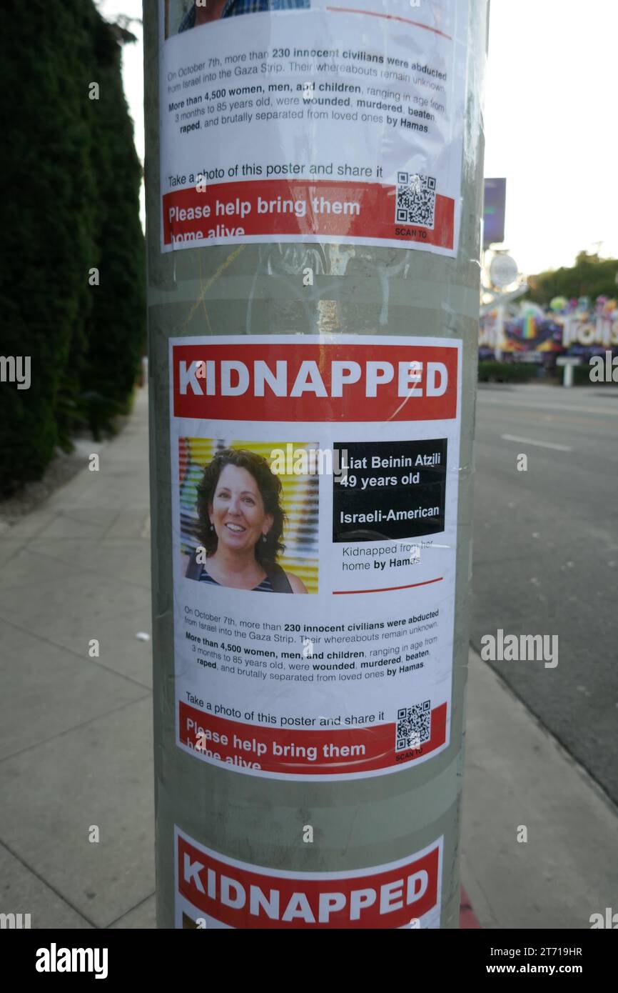 Los Angeles, California, USA 12th November 2023 Kidnapped Israeli ...