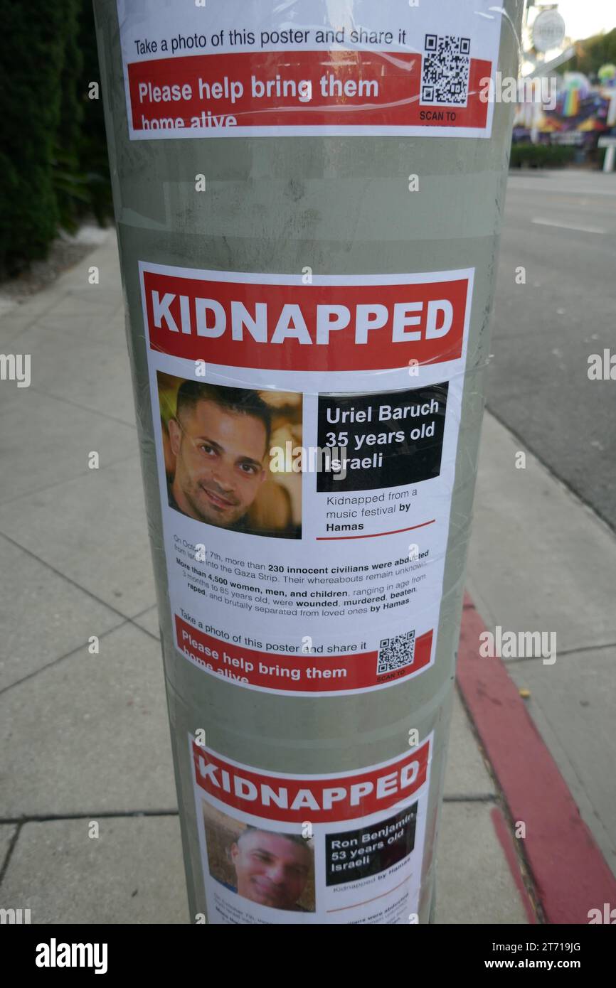 Los Angeles, California, USA 12th November 2023 Kidnapped Israeli ...
