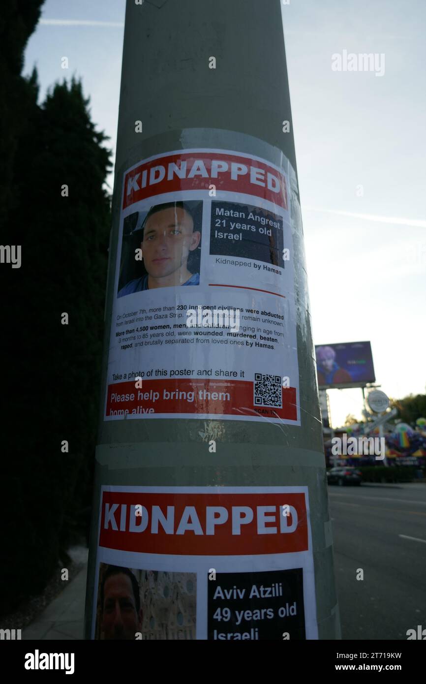 Los Angeles, California, USA 12th November 2023 Kidnapped Israeli ...