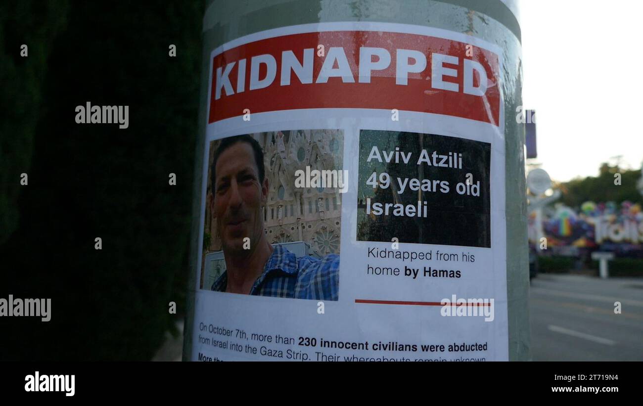 Los Angeles, California, USA 12th November 2023 Kidnapped Israeli ...