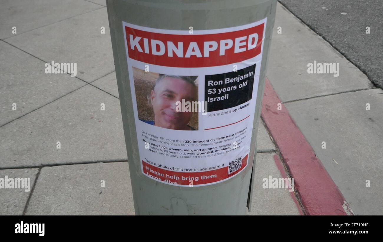Los Angeles, California, USA 12th November 2023 Kidnapped Israeli ...