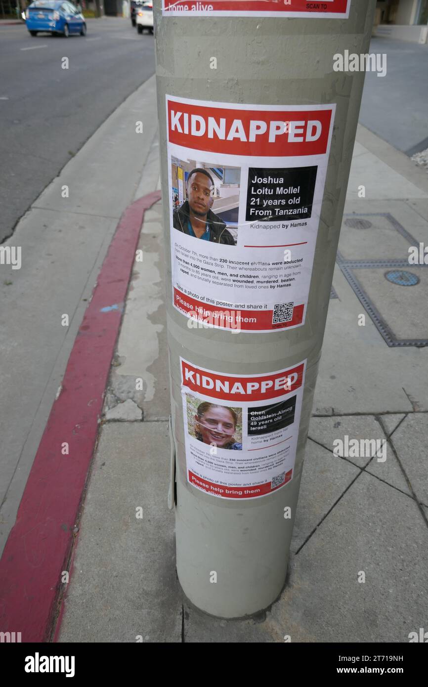 Los Angeles, California, USA 12th November 2023 Kidnapped Israeli ...