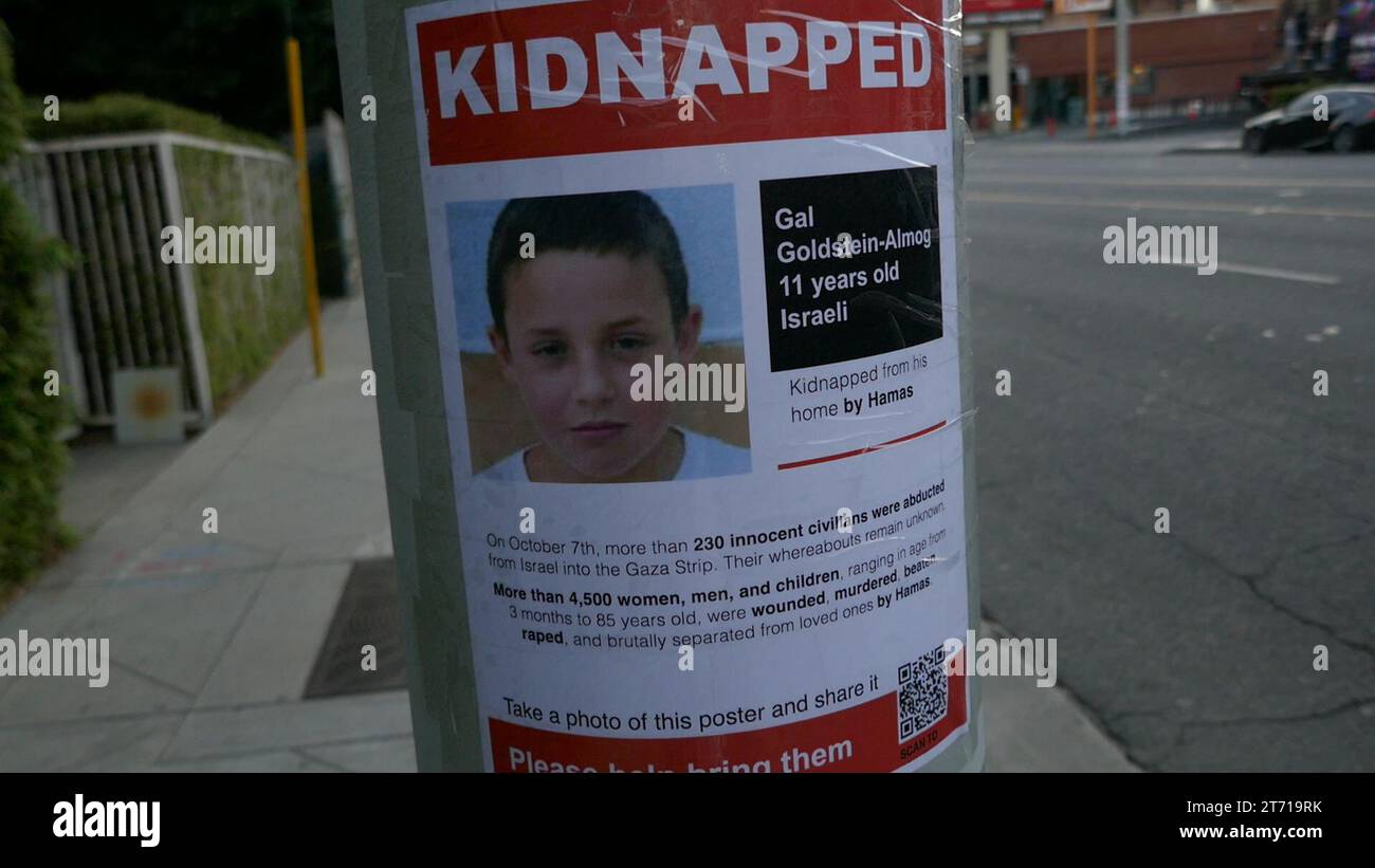 Los Angeles, California, USA 12th November 2023 Kidnapped Israeli ...