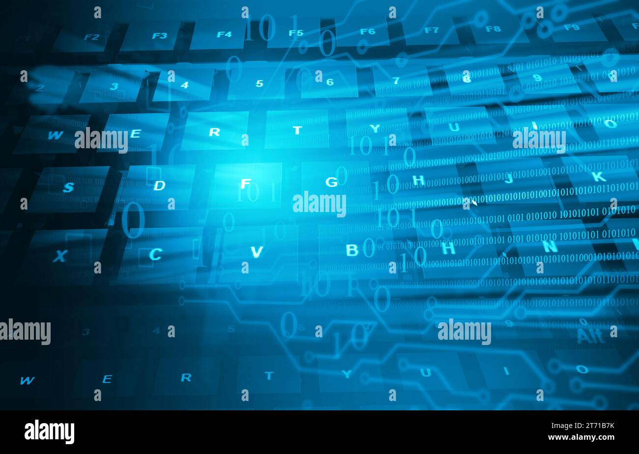 Abstract blue technology background hi-res stock photography and images ...