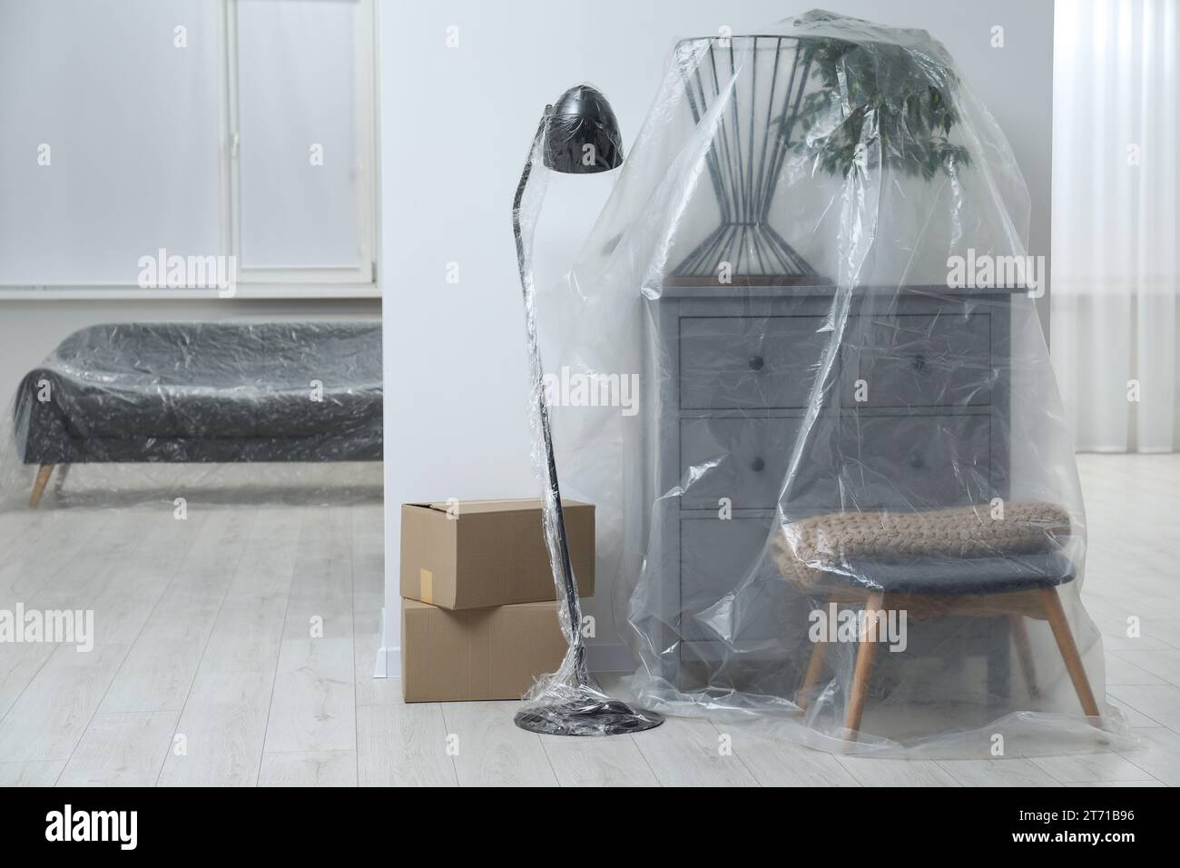 Plastic sheet covered boxes hi-res stock photography and images - Alamy