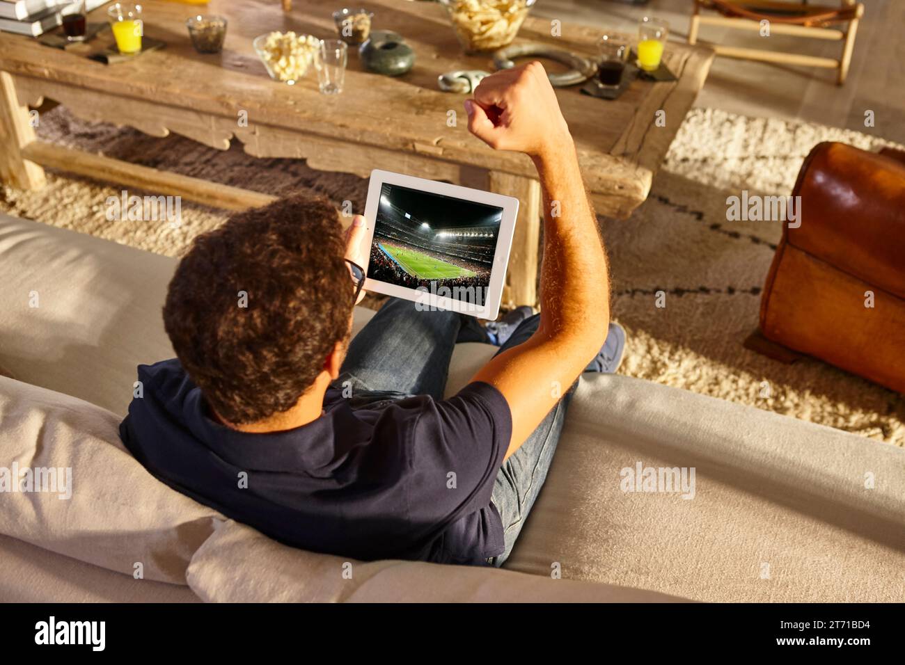 Watching football computer hi-res stock photography and images - Alamy