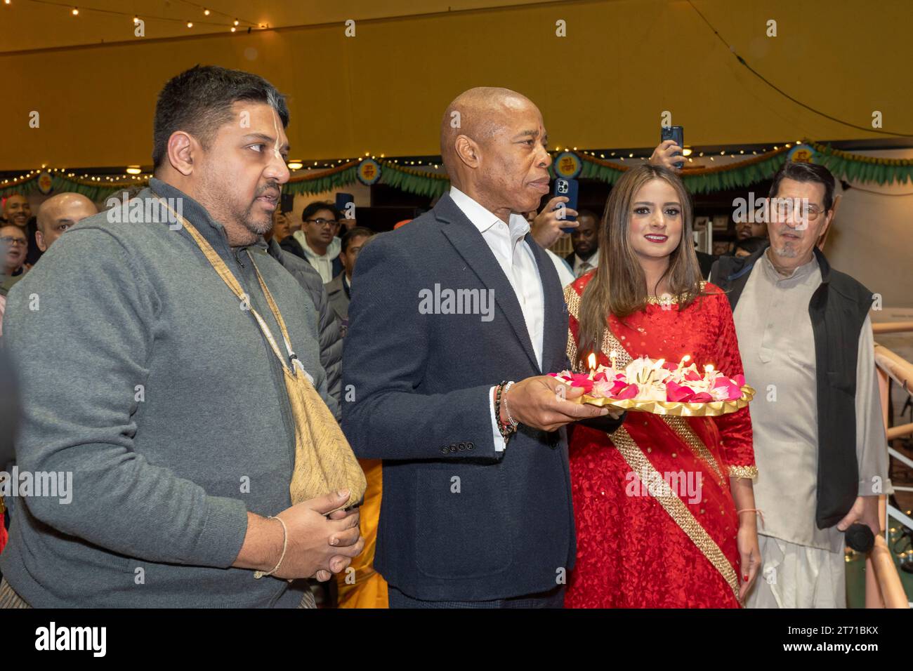 NEW YORK, NEW YORK - NOVEMBER 12: (L-R) Caitanyananda Das, New York ...