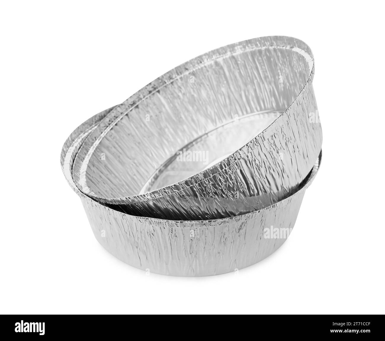 Two aluminum foil containers isolated on white Stock Photo - Alamy