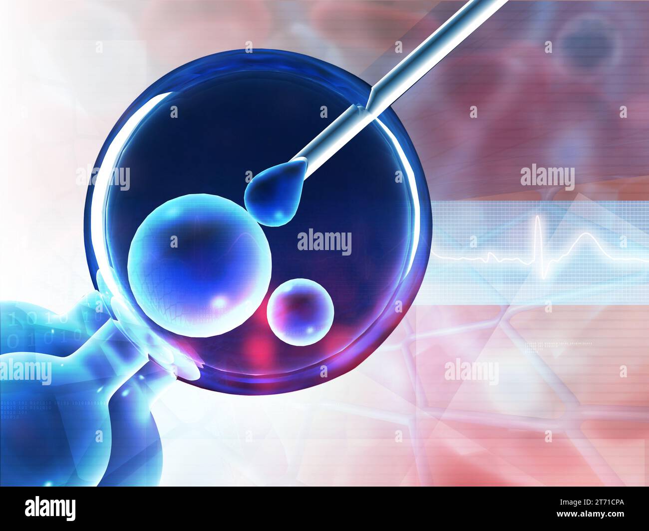 In vitro fertilization on medical background. 3d illustration Stock ...