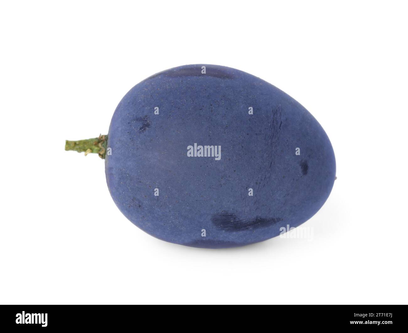 One ripe dark blue grape isolated on white Stock Photo - Alamy