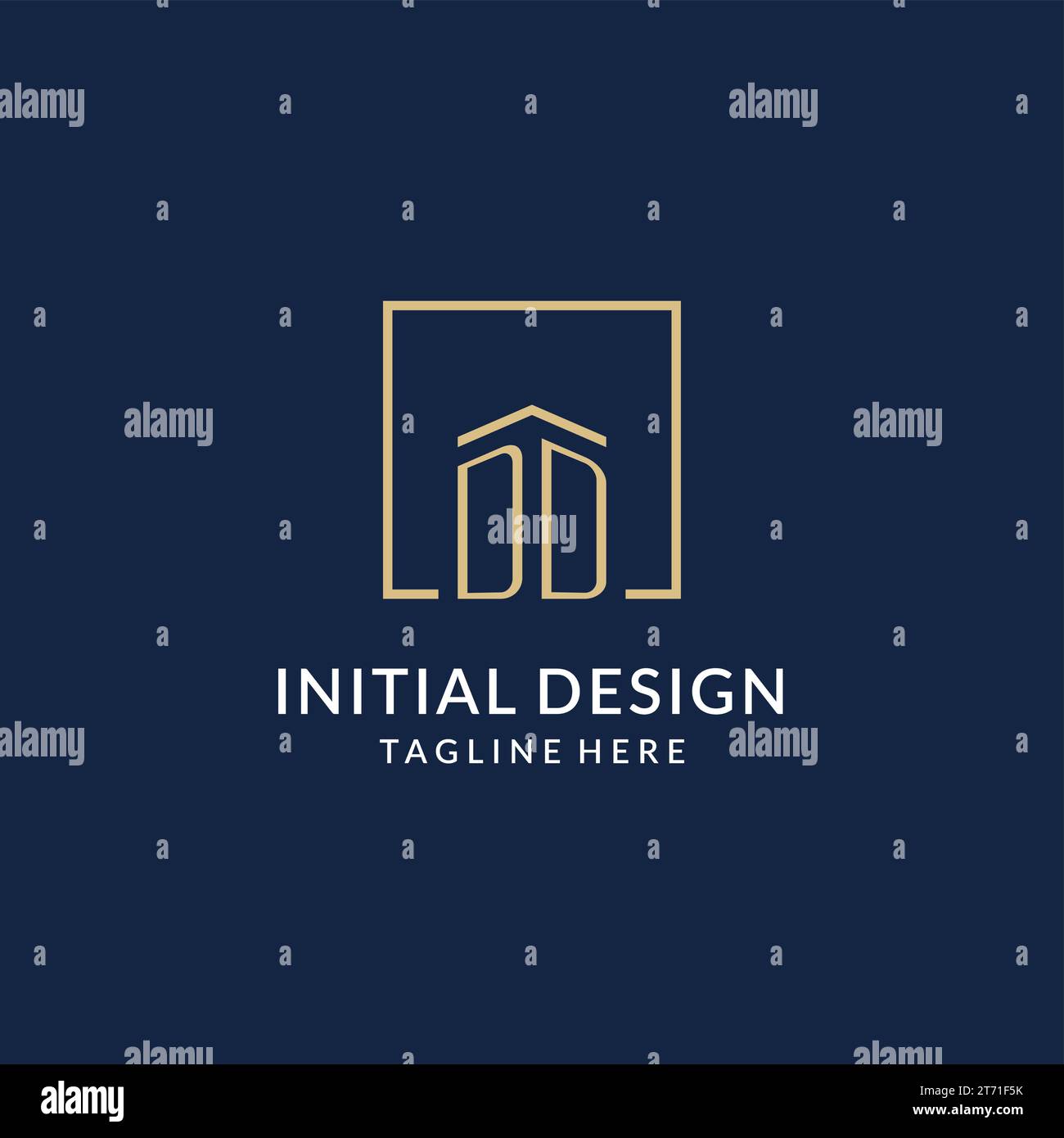 Initial DD square lines logo, modern and luxury real estate logo design ...