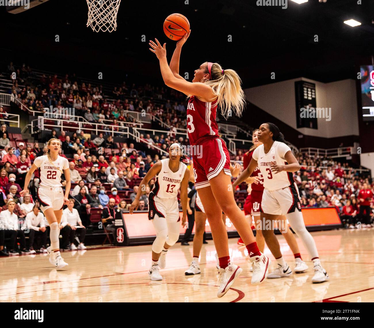 November 12 2023 Palo Alto CA, U.S.A. Indiana guard Sydney Parrish (33 ...