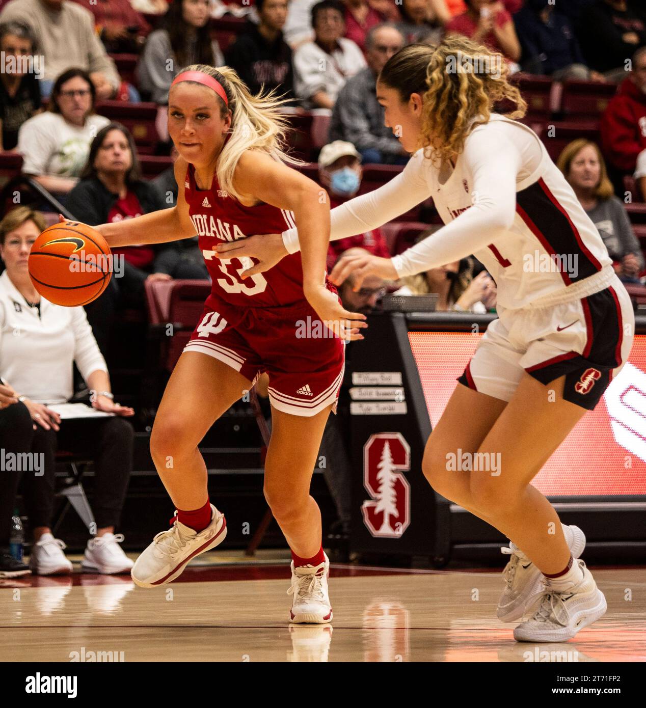 November 12 2023 Palo Alto CA, U.S.A. Indiana guard Sydney Parrish (33 ...