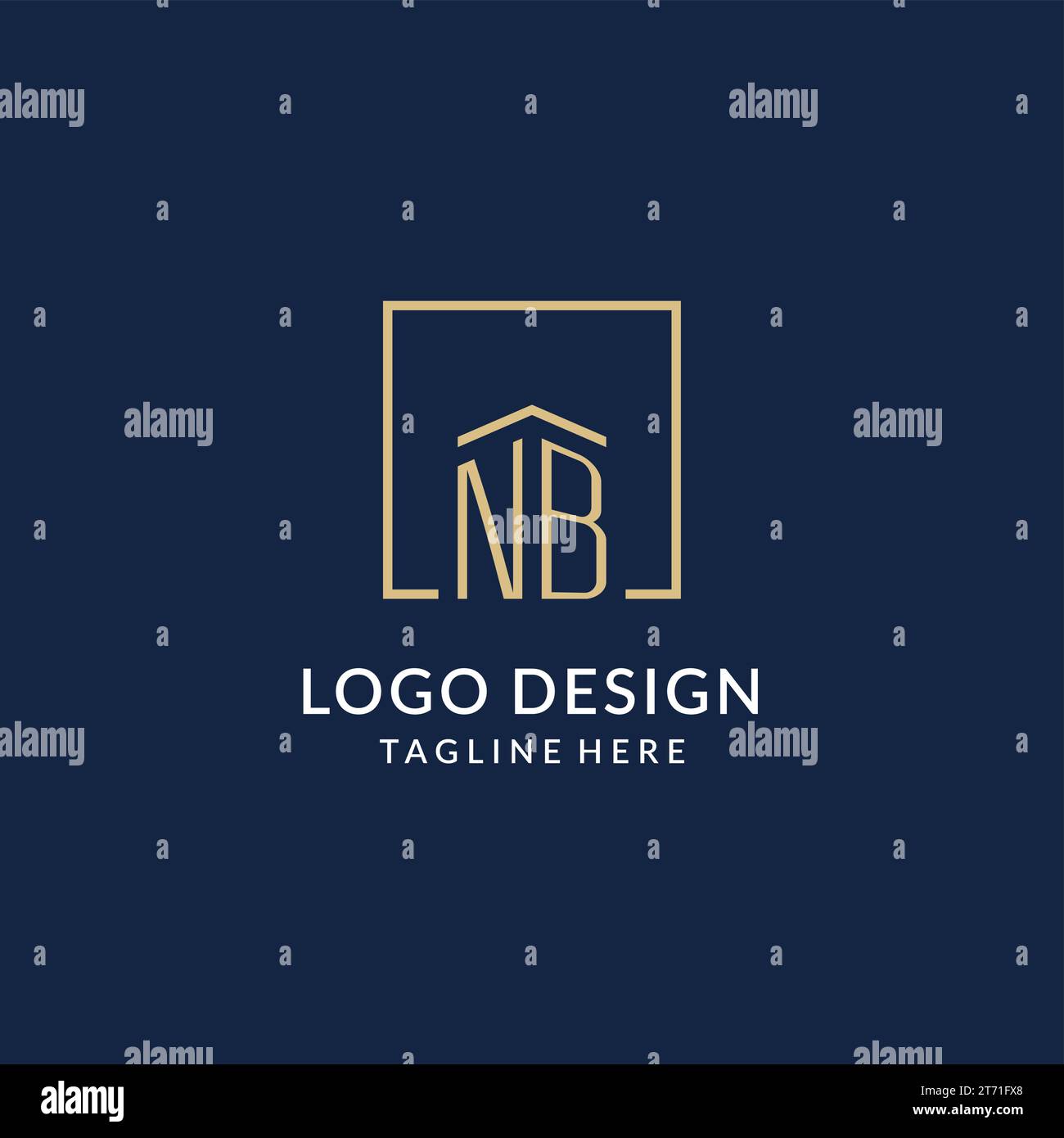 Nb real estate initials logo hi-res stock photography and images - Alamy