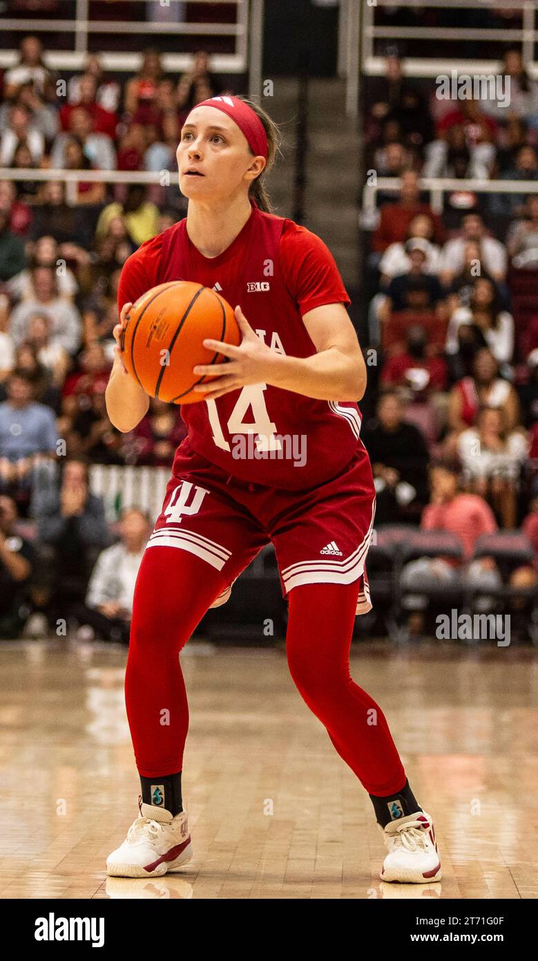 November 12 2023 Palo Alto CA, U.S.A. Indiana guard Sara Scalia (14 ...
