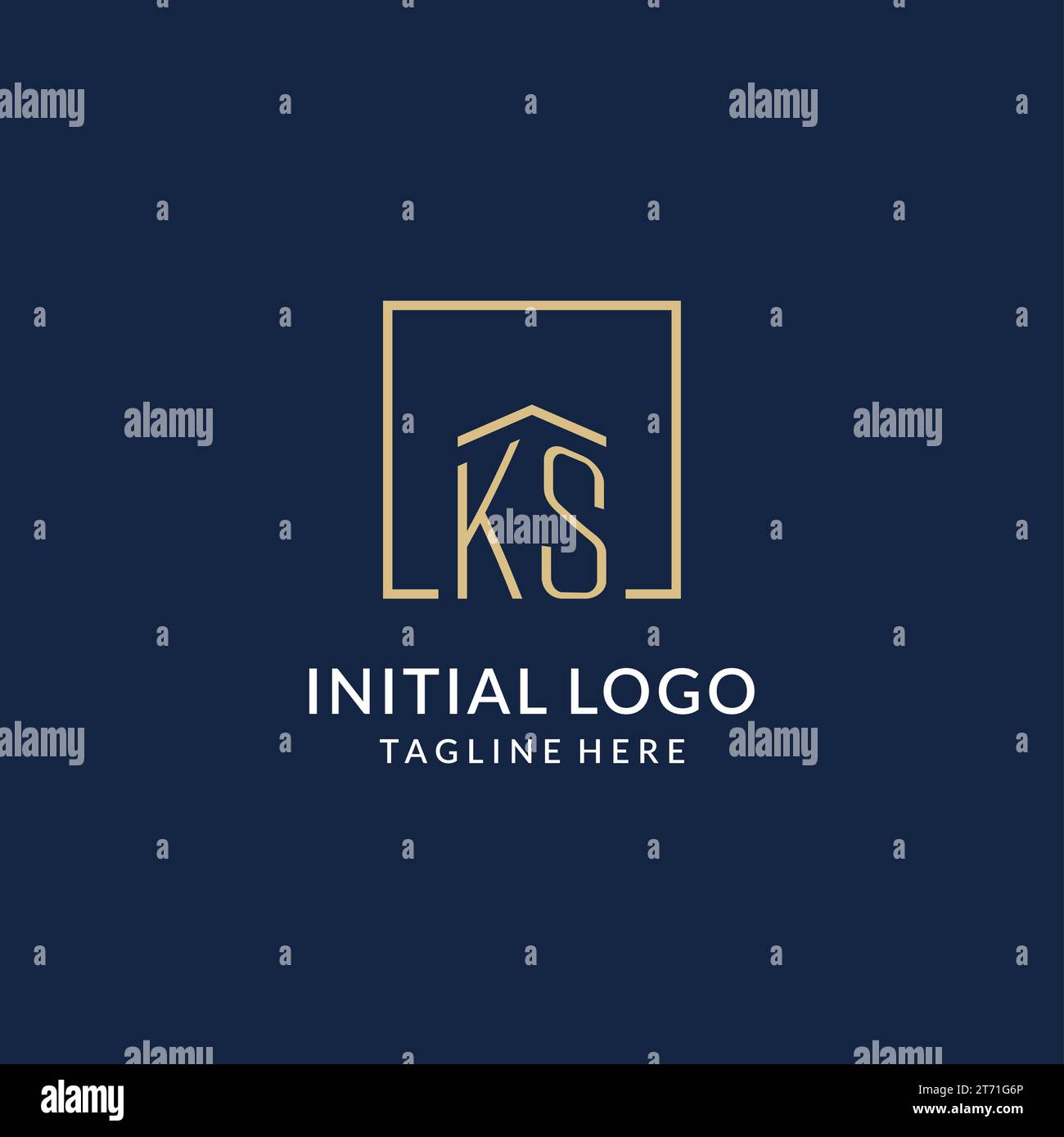 Initial KS square lines logo, modern and luxury real estate logo design ...
