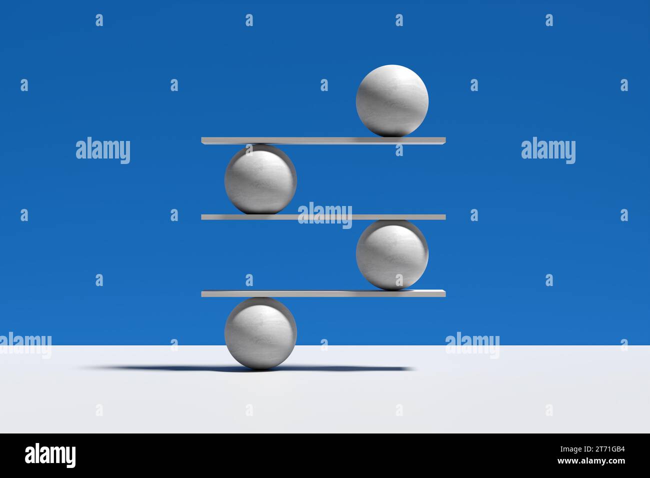 Harmony, balance, equilibrium and stability concepts. Spheres balancing ...