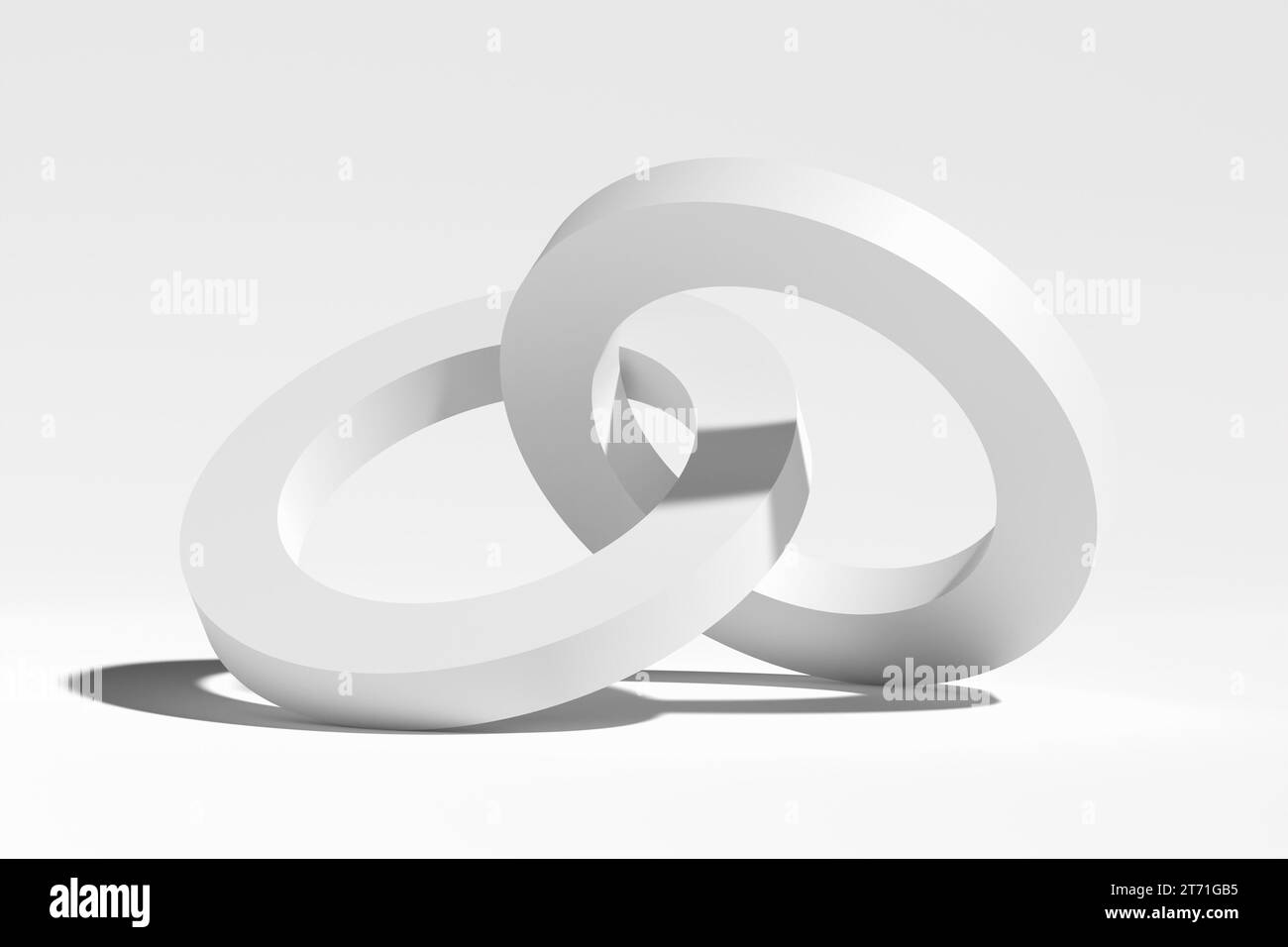 Connection, unity, partnership or togetherness concepts. Two united ...