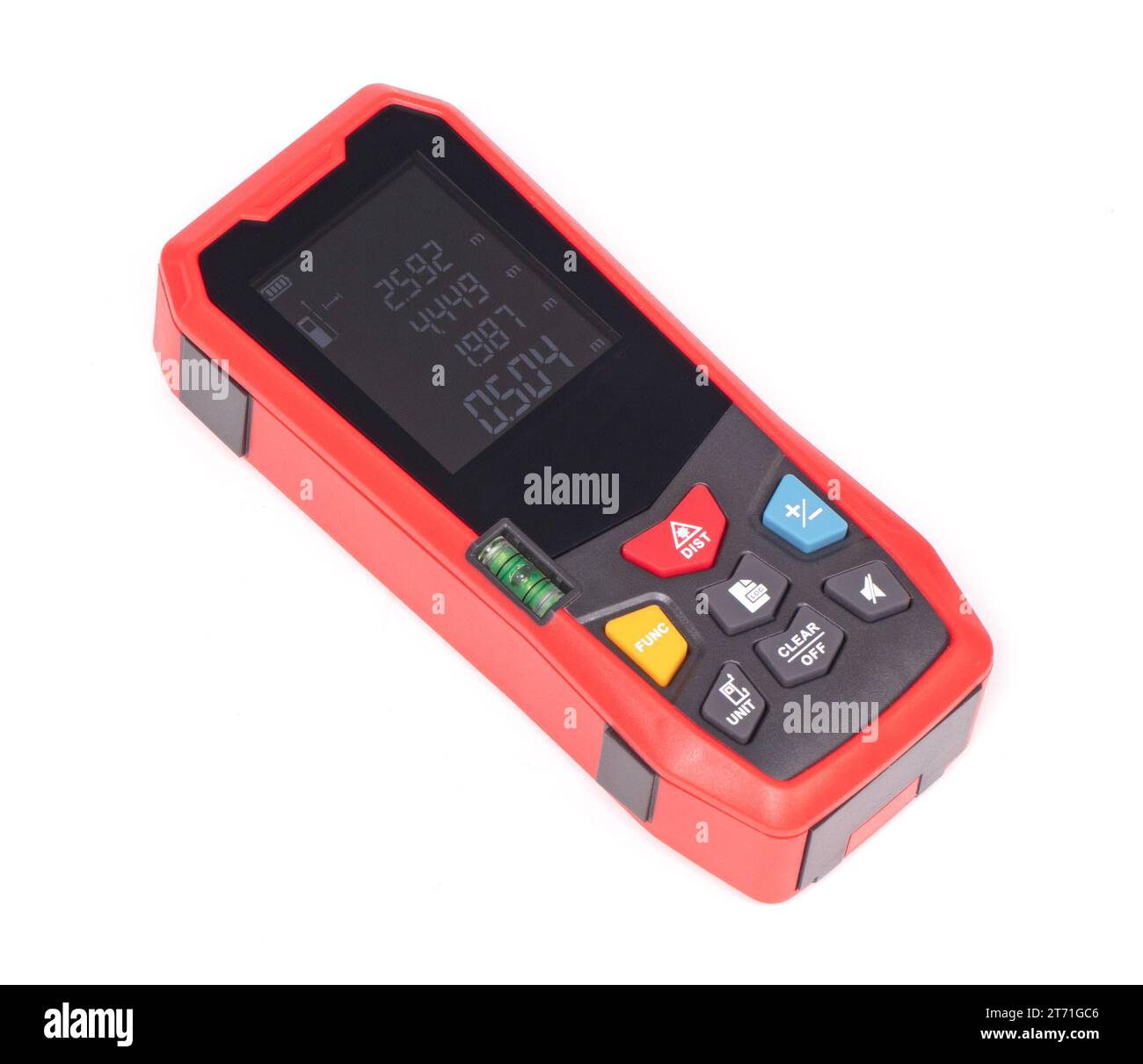 Modern laser distance measurer isolated on a white background Stock ...