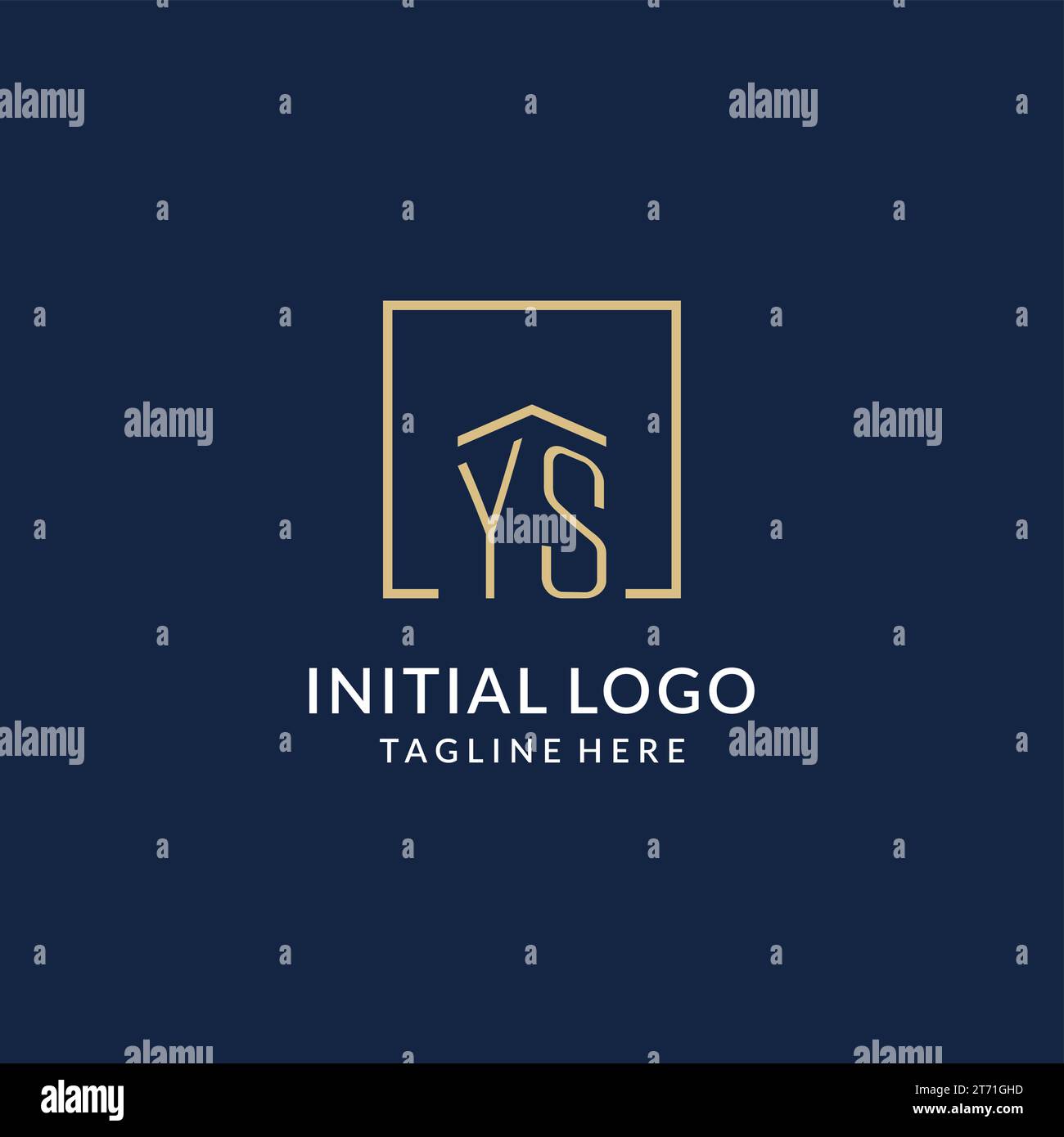 Initial YS square lines logo, modern and luxury real estate logo design ...