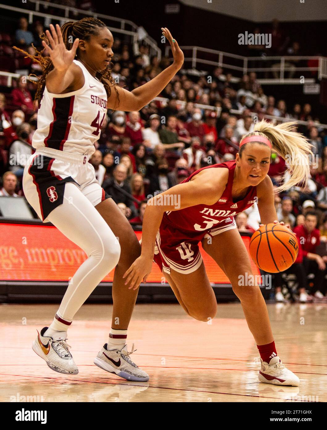 November 12 2023 Palo Alto CA, U.S.A. Indiana guard Sydney Parrish (33 ...