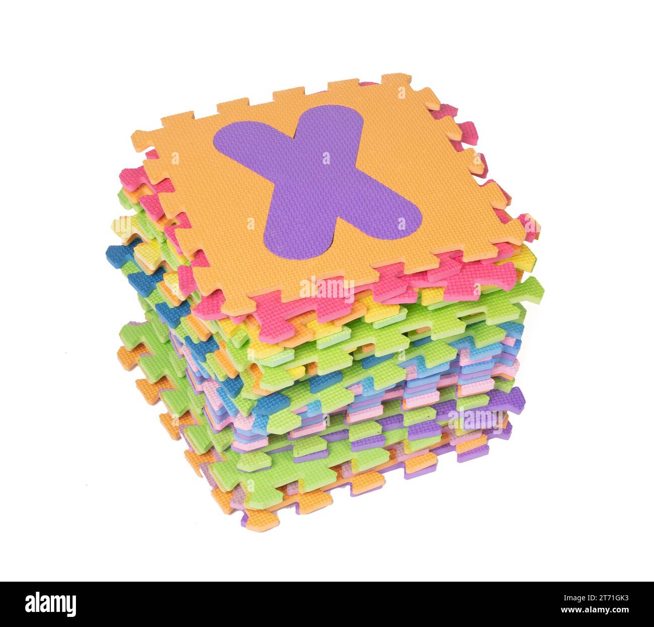 Kids playing alphabet letter blocks Cut Out Stock Images & Pictures - Alamy