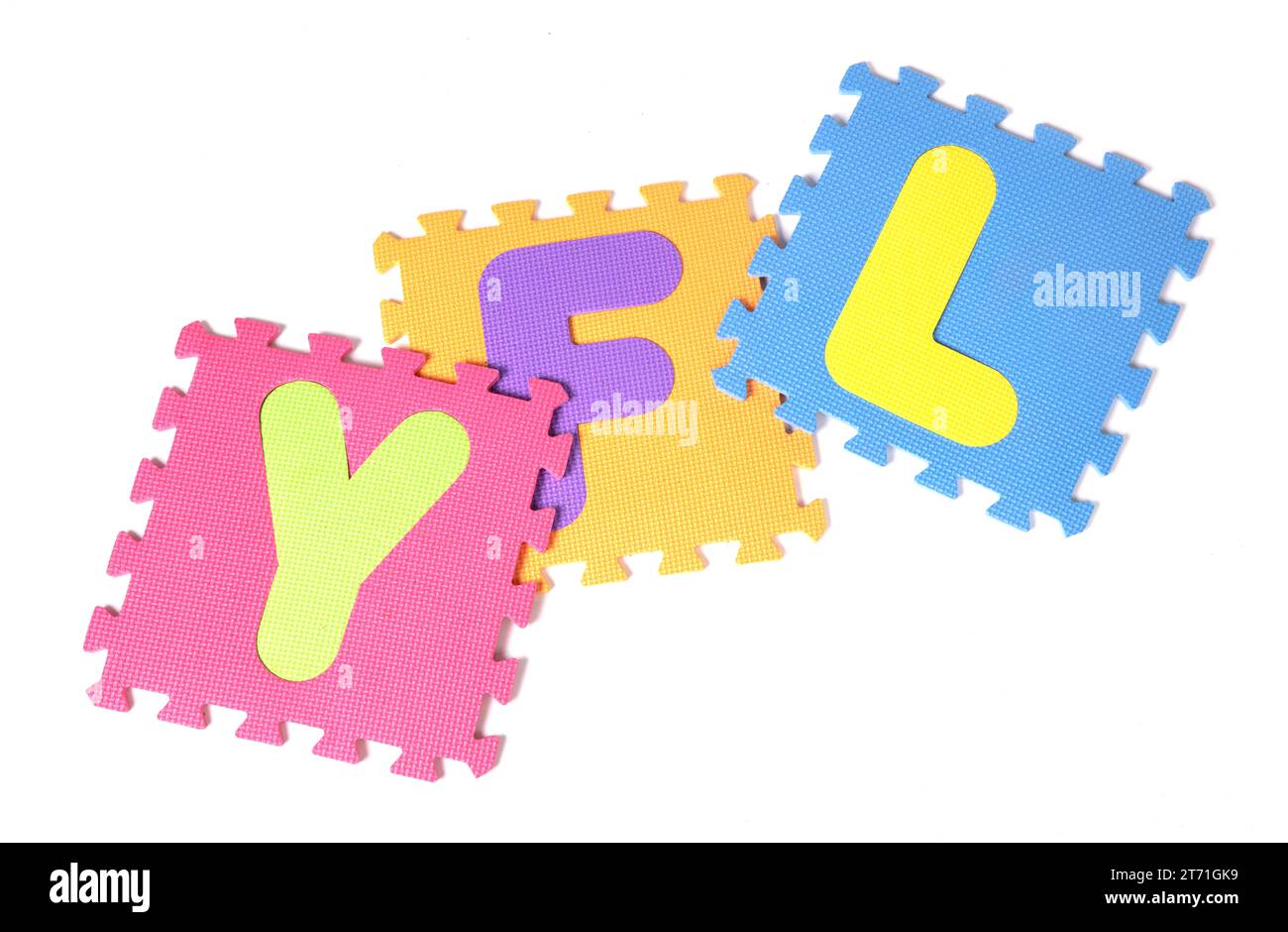 Alphabet puzzle pieces isolated on a white background Stock Photo - Alamy