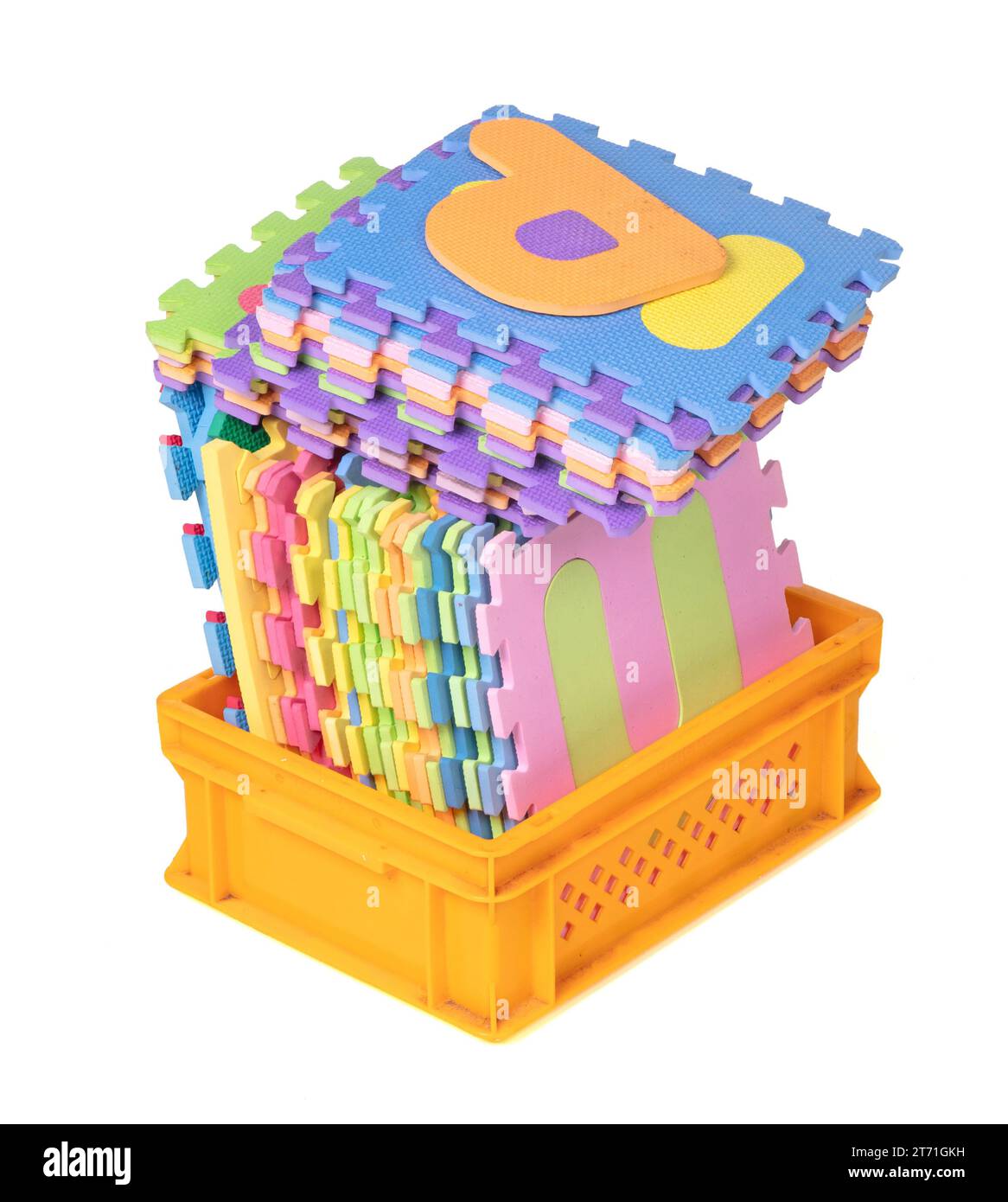 Alphabet puzzle pieces isolated on a white background Stock Photo - Alamy