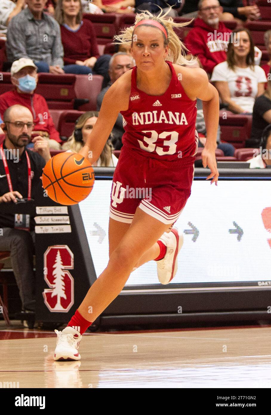 November 12 2023 Palo Alto CA, U.S.A. Indiana guard Sydney Parrish (33 ...